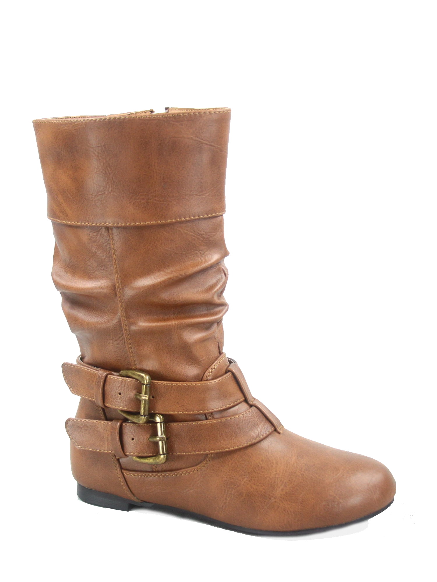 Sonny 54k Youth's Girls' Kid's Causal Round Toe Buckles Flat Heel Zip ...