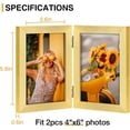4x6 Double Picture Frame, Hinged 2 Opening MDF Photo Frames with ...
