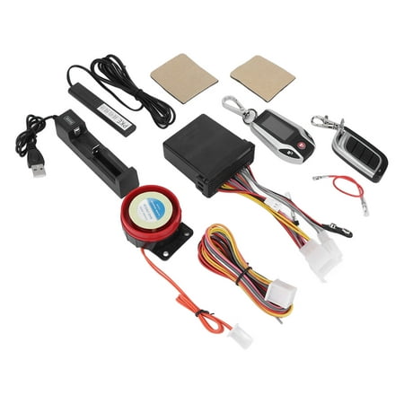 Motorcycle 2 Way Alarm System, LCD Display 125db Motorcycle Anti Theft ...