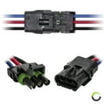 5pc 3-Wire Weather Pack Connector Kit Assembled with 10" 12 AWG Wires ...