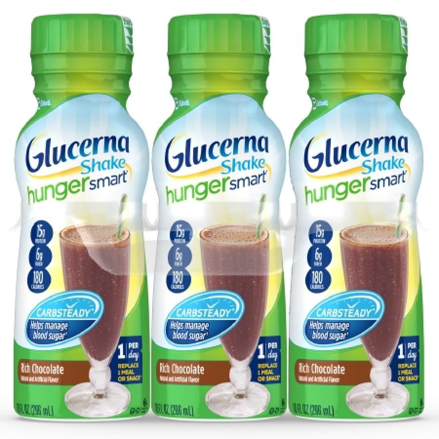 Glucerna Hunger Smart Shake, Rich Chocolate, 10 ounce Bottle, 10 ounce ...