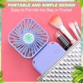 6-pack mini handheld fans portable personal neck fan foldable handheld ...