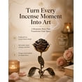 4.5in Vintage Rose Incense Burner, Rose-Shaped Incense Cone Holder with ...