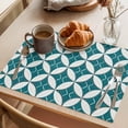 Abstract Art Cotton Linen Placemats Set of 4, Geometric Medieval ...