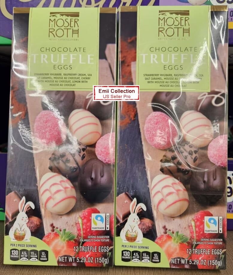 Moser Roth Chocolate Truffle Eggs 5.29oz 150g (2 Boxes) - Walmart.com