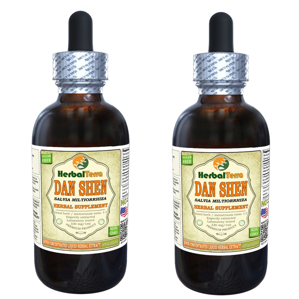 Dan Shen, Salvia (Salvia Miltiorrhiza) Tincture, Dried Root Powder ...