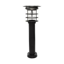 Black Stainless-Steel Bollard Solar Light with EZ Anchor - Walmart.com