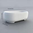 Black Oval Plant Pot, Durable Ceramic Garden Planter Container, Low ...
