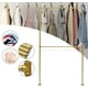 2 Tier Metal Clothing Display Rod Wall Mounted Garment Clothes Display ...