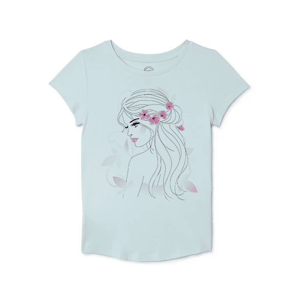 Girls' Short Sleeve Graphic T-Shirt Size 10-12 - Walmart.com