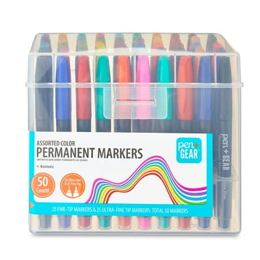 Sharpie Electro Pop Permanent Markers, Fine Point, Assorted Colors, 24 ...