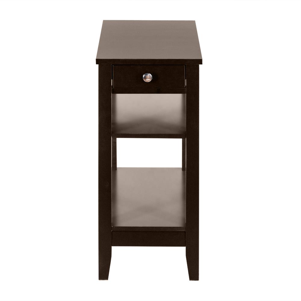 SalonMore Wooden Bedside Table Two Layers Side Table With A Drawer And ...