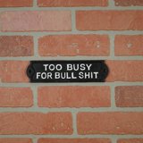TreasureGurus Funny Cast Iron Sign, Too Busy for Nonsense, Man Cave ...