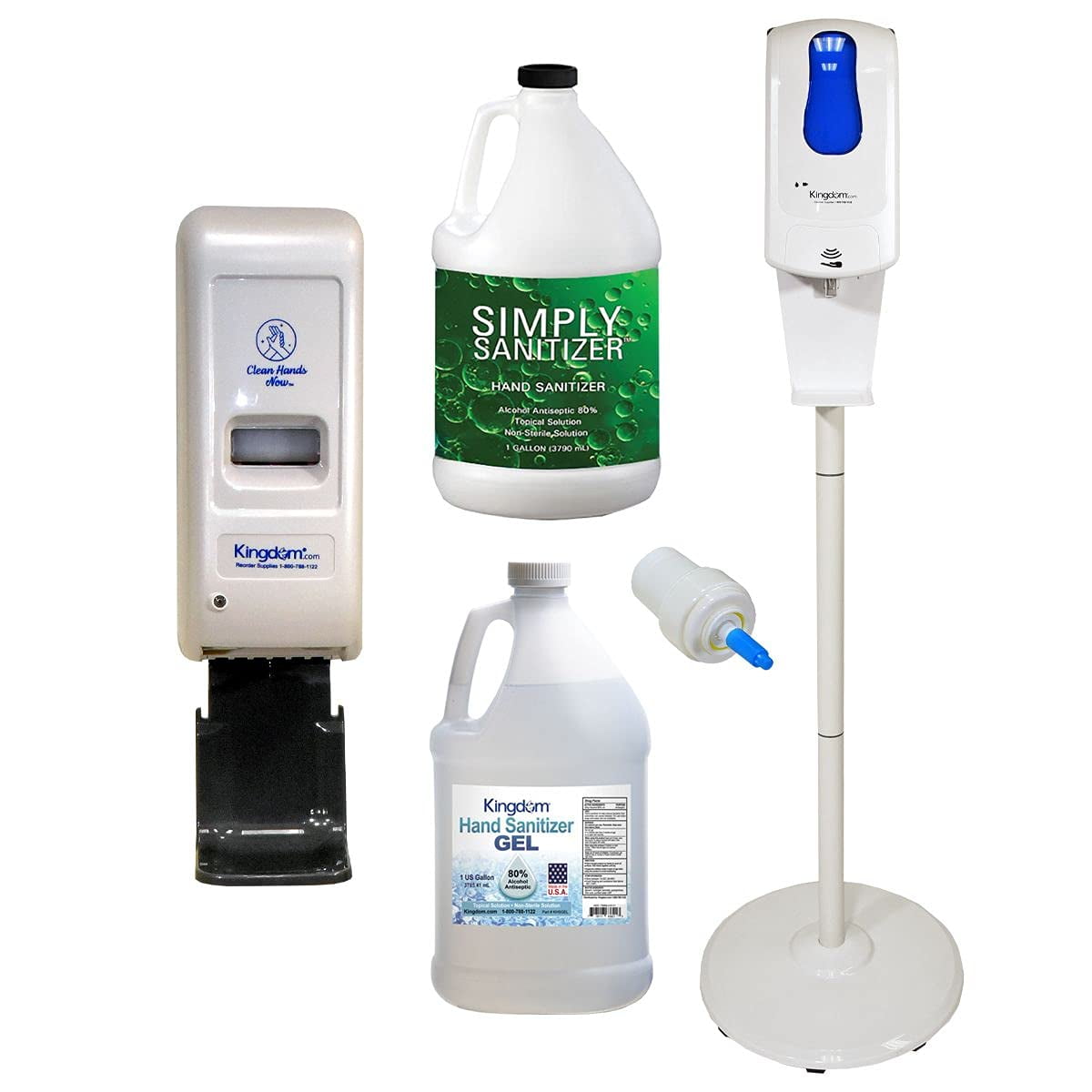 Kingdom Brand Touchless Automatic Hand Sanitizer Dispenser Package with ...