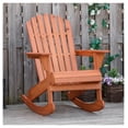 Adirondack Rocking Chair, Teak Wood, Slatted Design, Ergonomic, Rustic ...