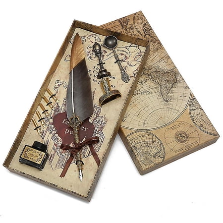 Feather Pen Gold Crown Retro Dip Water Sign Pen | Walmart Canada