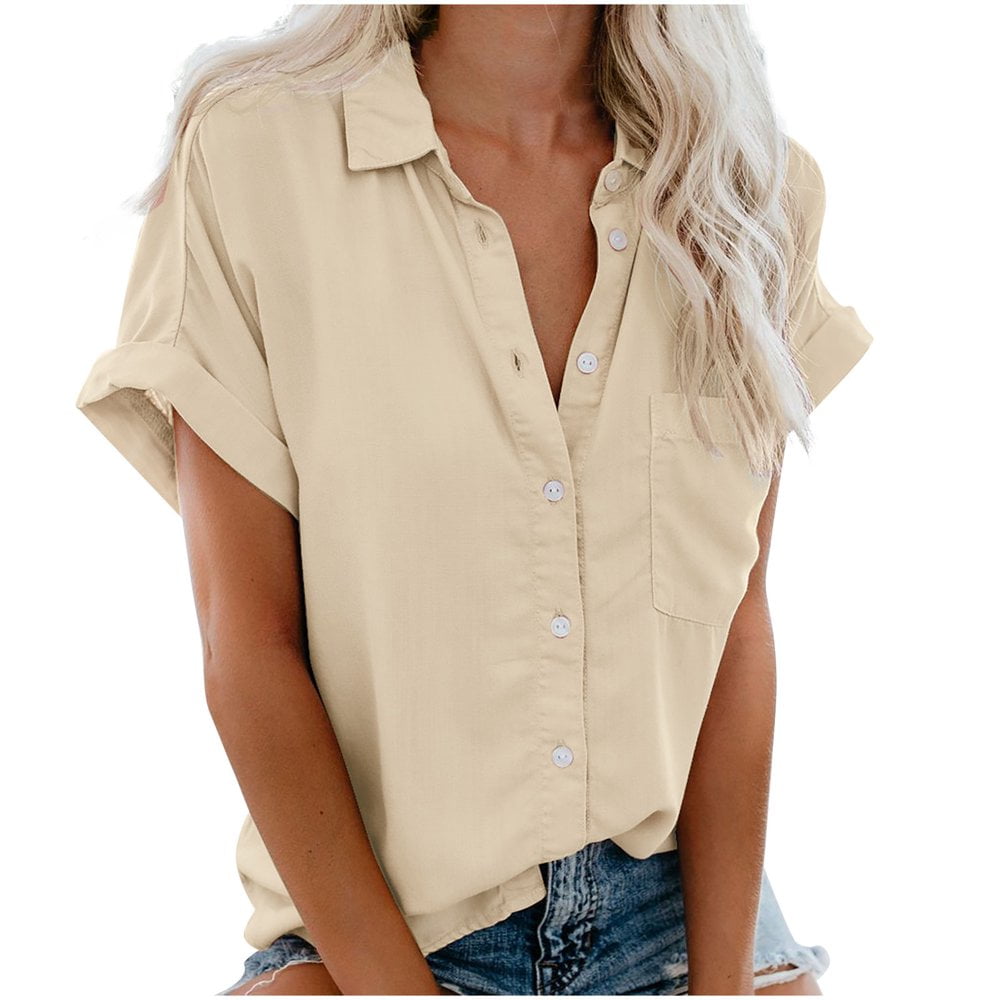 Click here for Choks Chok Womens Button Down Shirts Summer Casual... prices