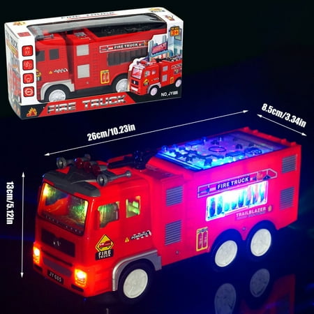 Imaginative For Electric Fire Truck Kids Toy With Bright Flashing 4D ...