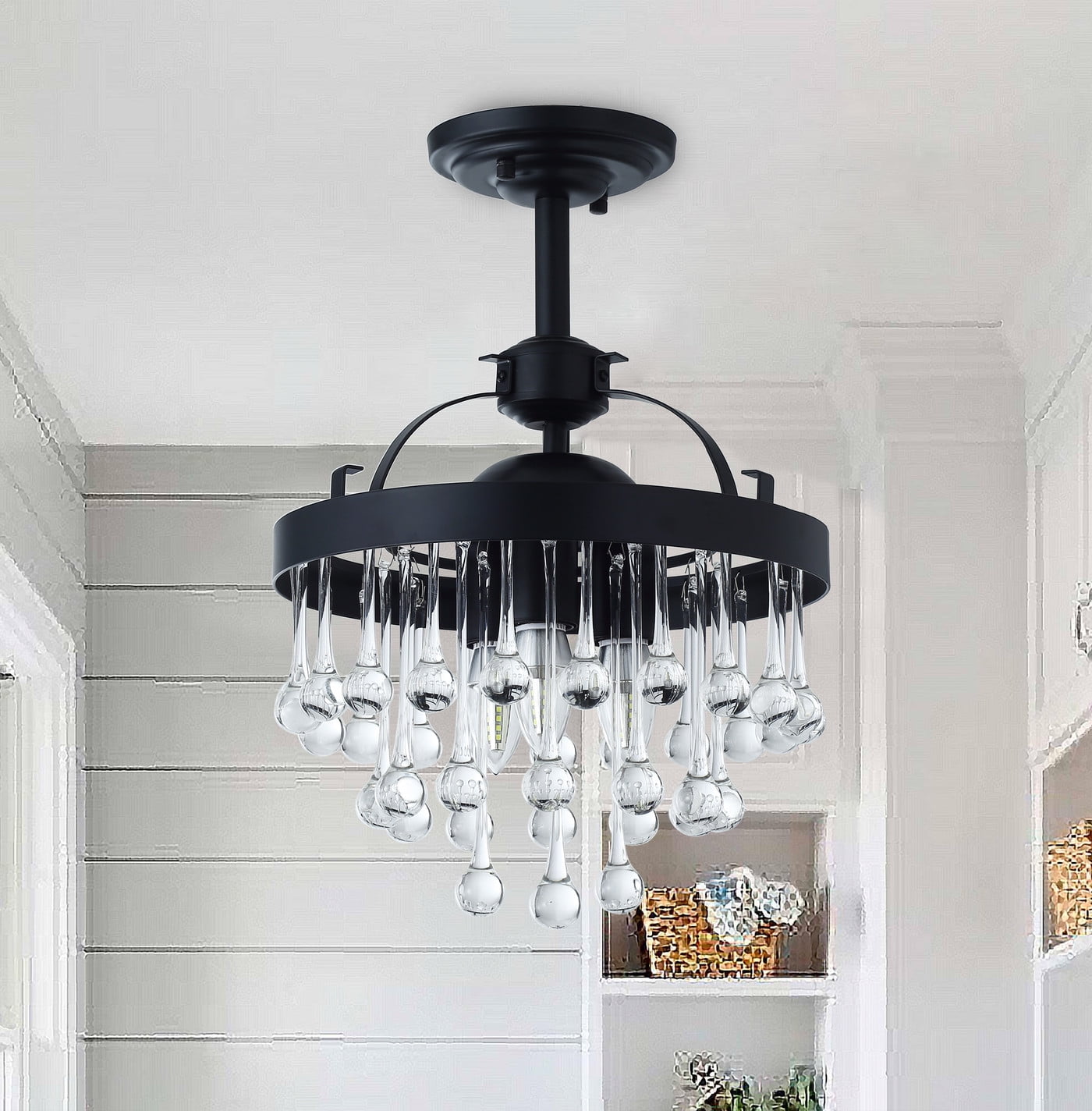 Aiwen Modern Chandelier Semi Flush Mount Ceiling Lamp Farmhouse ...