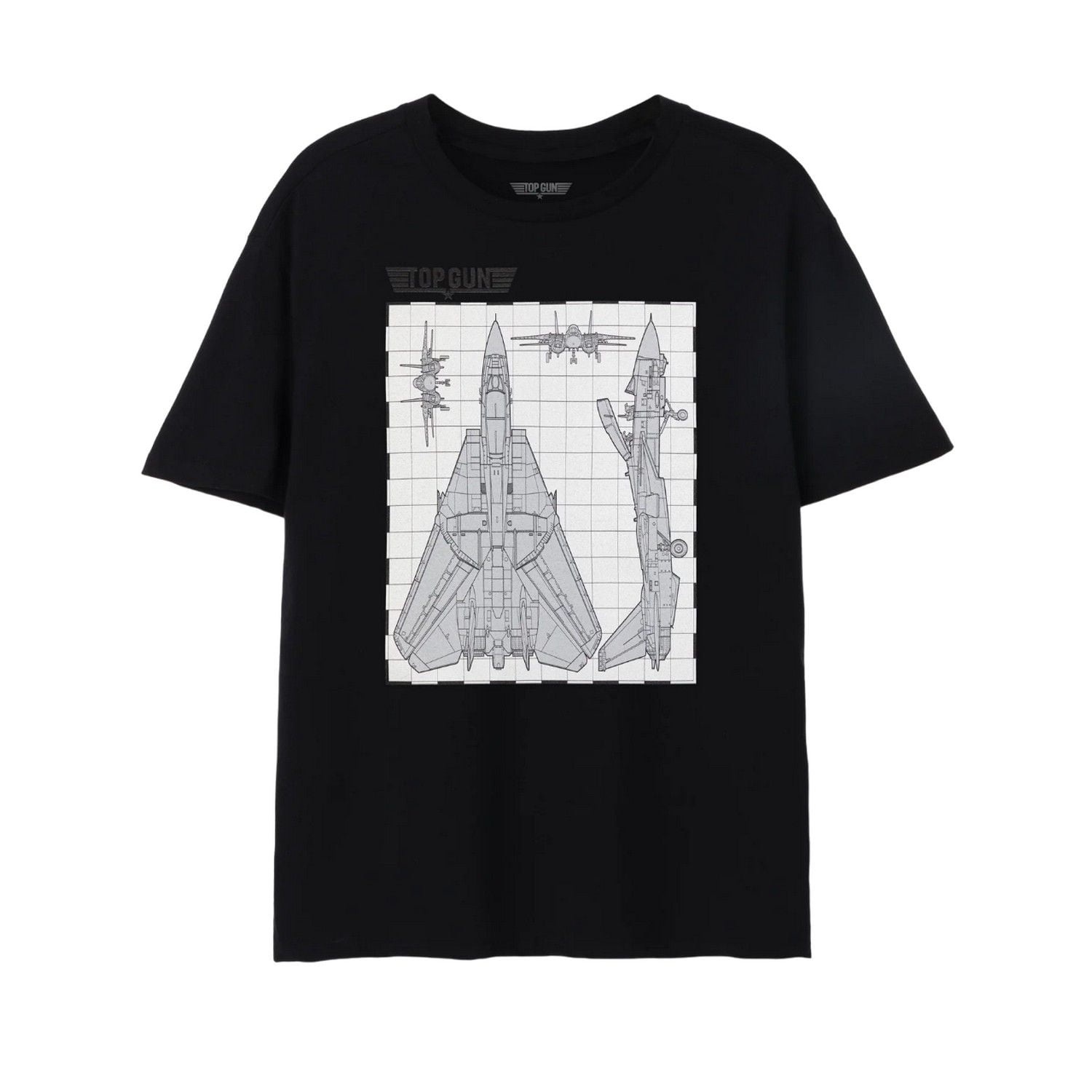 Click here for Top Gun Mens Fighter Jet Blueprint T-Shirt S prices