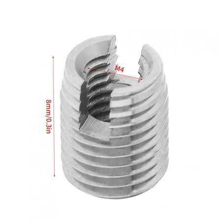 Domqga Helical Insert, Threaded Insert,20pcs Metal Self Tapping Slotted ...
