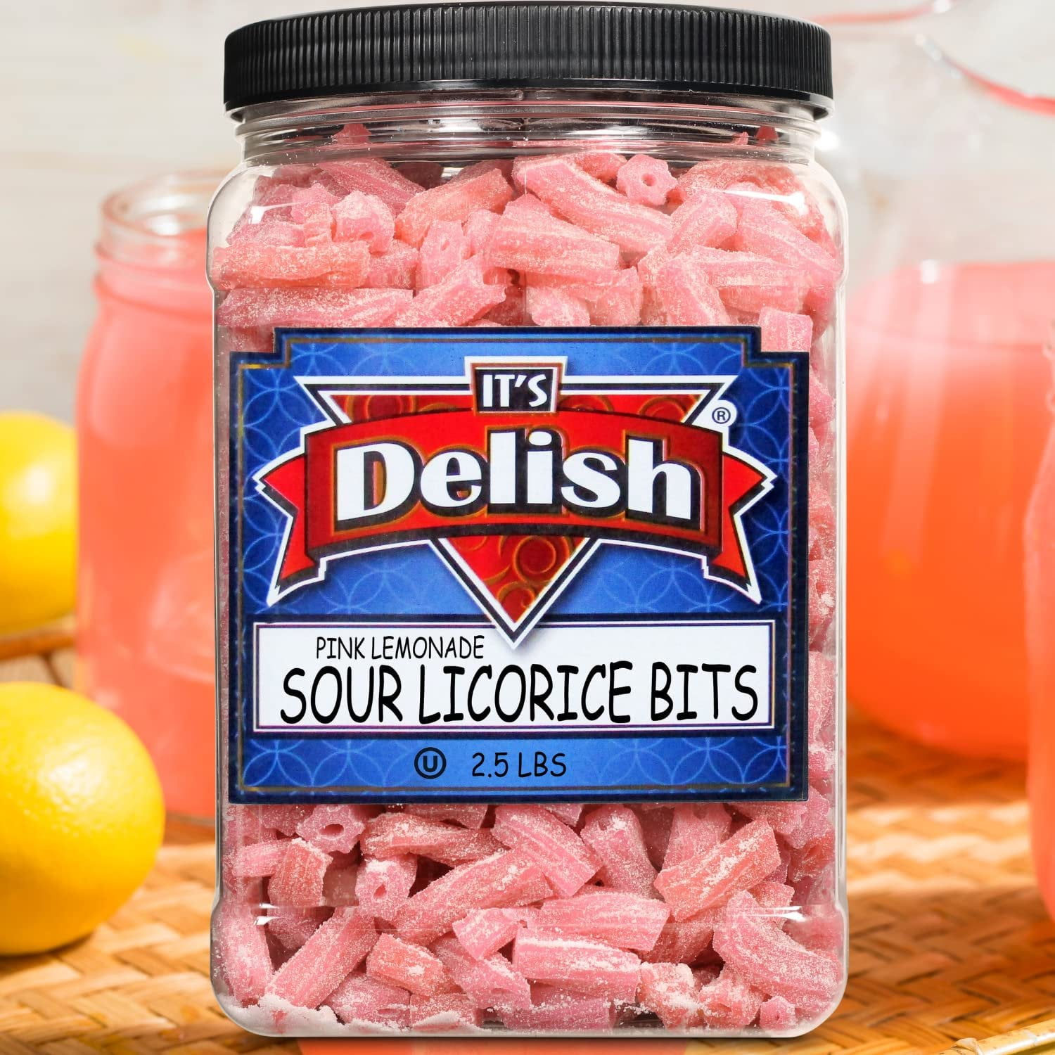 Buy Sweet & Sour Pink Lemonade Licorice Bits by Its Delish, 2.5 LBS 40 ...