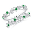 2wist Designs 925 Sterling Silver Statement Ring Round Emerald Green ...