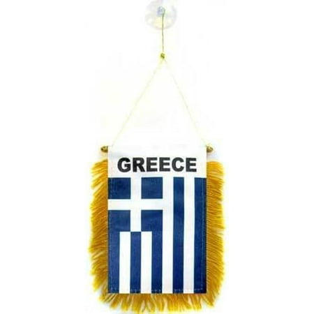 Greece Mini Banner 6'' x 4'' - Greek Pennant 15 x 10 cm - Mini Banners ...