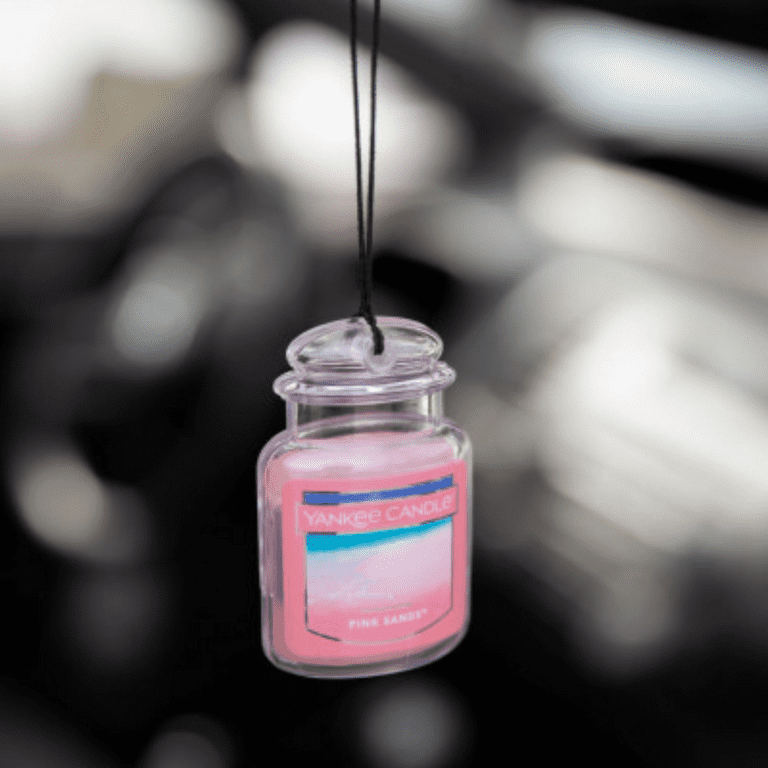 Yankee Candle Car Jar Ultimate Hanging Car Air Fresheners Pink Sands 0.96 oz Pack of 4 Walmart