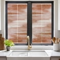 Brown Red Gradient Window Privacy Film, Minimalist Sea Waves Modern ...