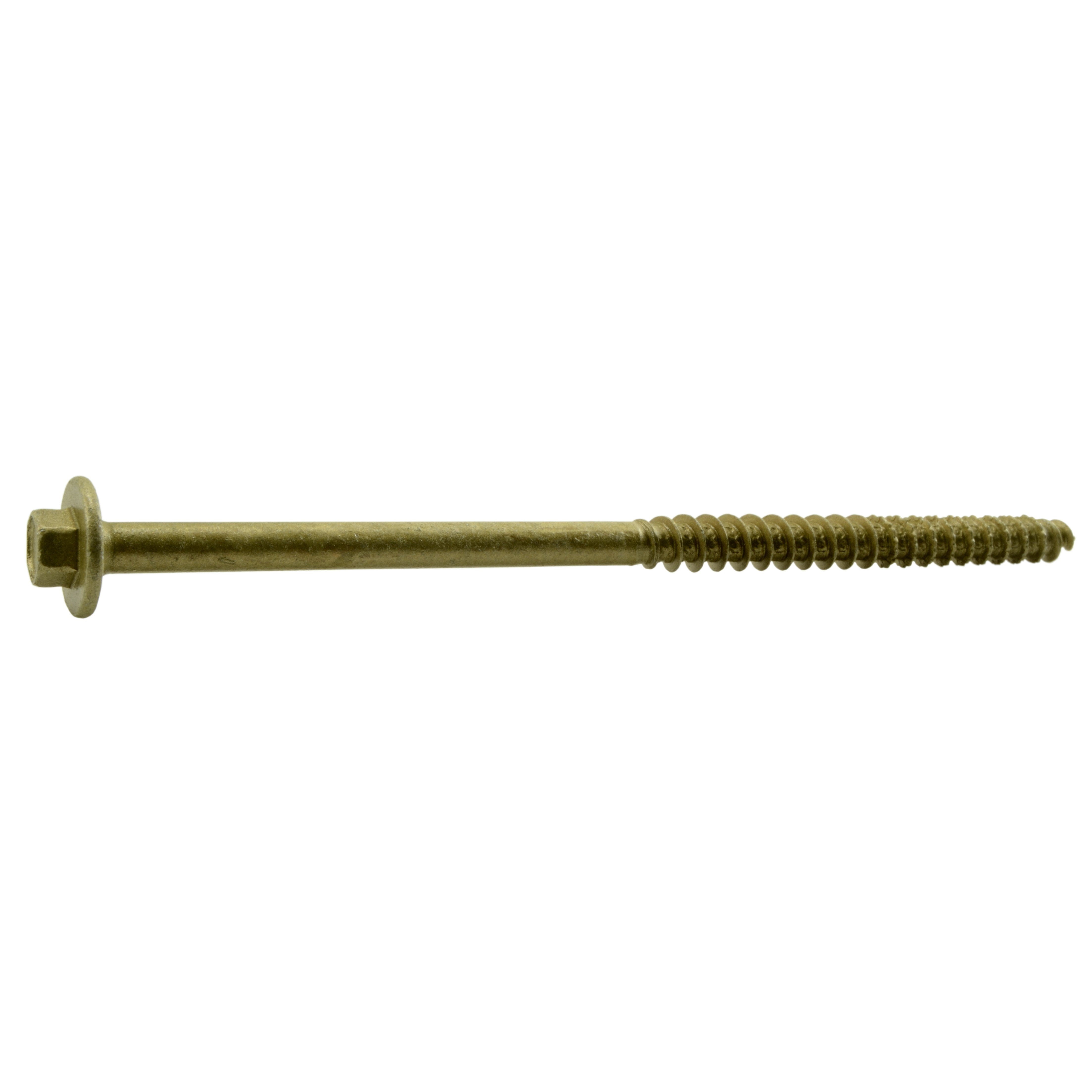 3/8" x 6" Tan XL1500 Coated Steel Coarse Thread Hex Washer Head ...