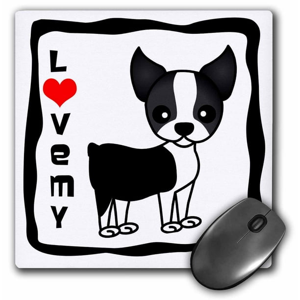 3dRose I Love My Boston Terrier, Mouse Pad, 8 by 8 inches - Walmart.com
