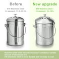 ENLOY Stainless Steel Compost Bin 1.3 Gallon Indoor Kitchen Countertop ...