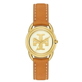 TORY BURCH REVA WOMEN'S SILVER TONE SLIM STAINLESS STEEL TORY BURCH REVA WOMEN'S SILVER TONE SLIM STAINLESS STEEL