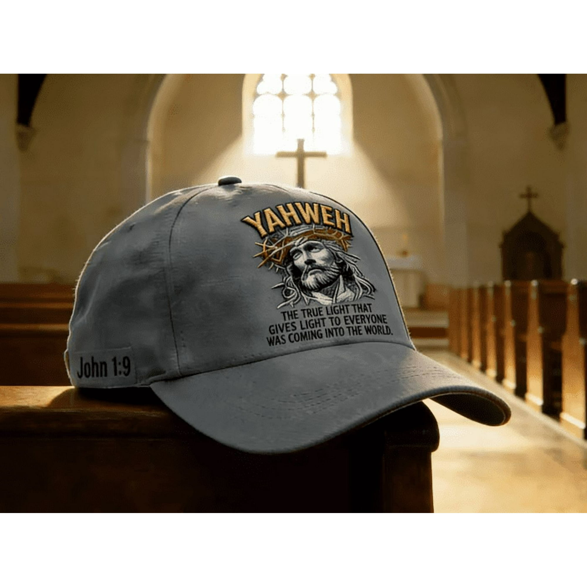 Oefntac Cap Commemorative Cap Christian True Light Verse Adjustable Baseball Hat Embroidered Black White Red Beige Inspirational Faith Unisex Gift