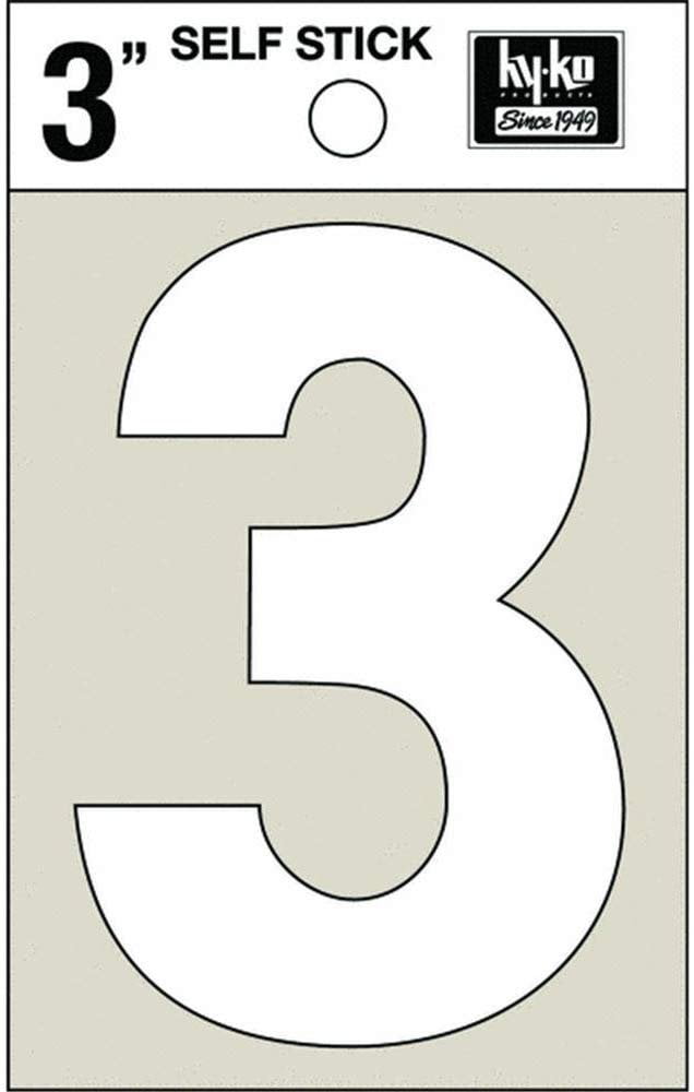 White Vinyl Die-Cut Self-Stick Numbers - Walmart.com