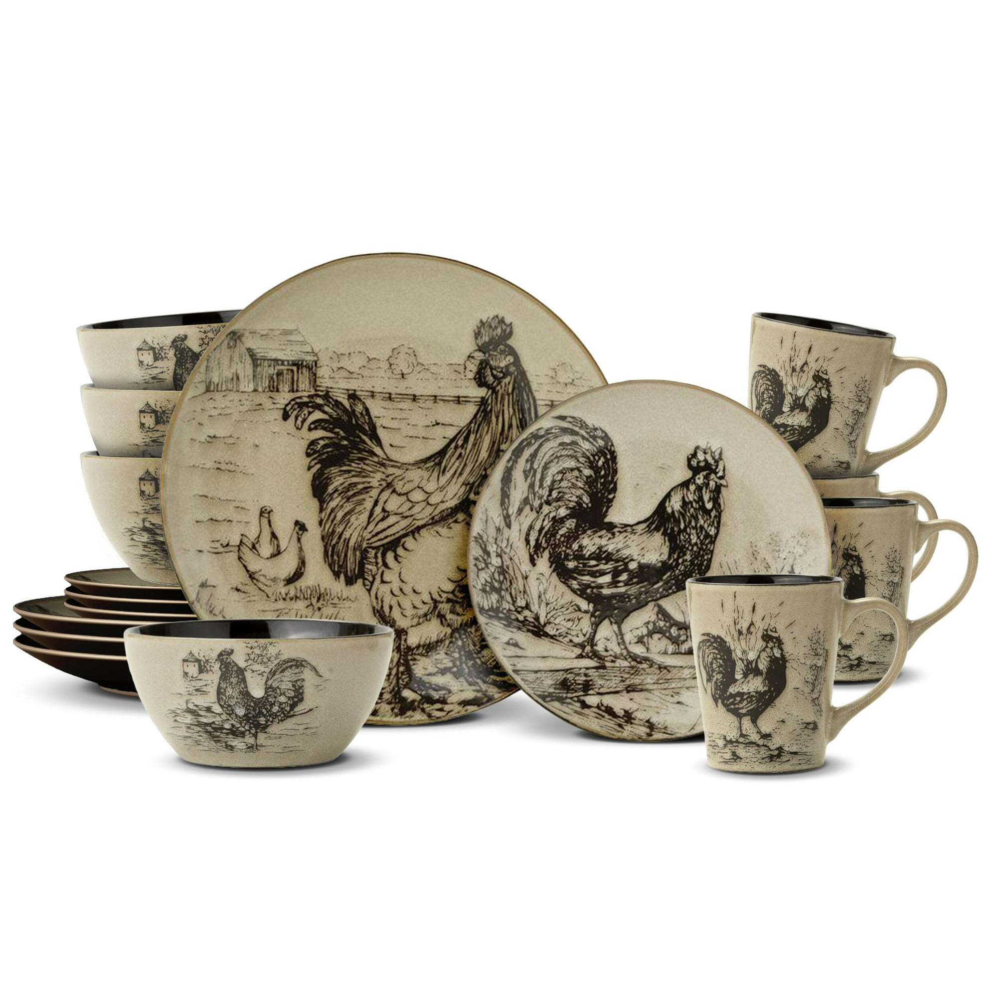 Click here for Pfaltzgraff Homespun Rooster 16-Piece Dinnerware S... prices
