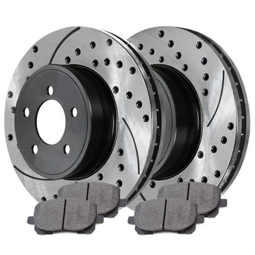 AutoShack Brake Kit Replacement for 2005-2010 Scion tC 2.4L FWD Front Rear Drilled & Slotted ...