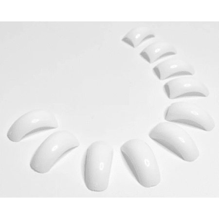 Lamour Nail Tips - Aguila/Eagle Super Curve French White Tips Size 0 to ...