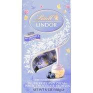 Lindt Lindor Blueberries & Cream White Chocolate Truffles, 8.5 oz Bag ...
