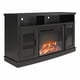 Ameriwood Home Brunswick Bay Fireplace Console with Glass Doors for TVs ...