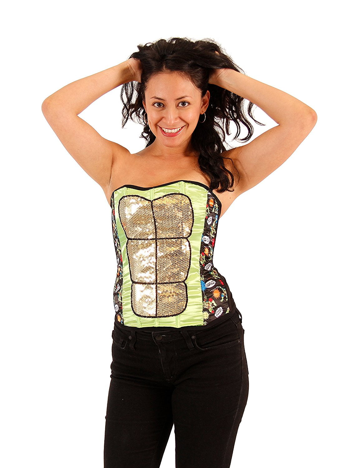 Teenage Mutant Ninja Turtles Strapless Sequin Corset - Walmart.com