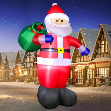 11.8ft Christmas Inflatable Santa Claus Outdoor Decorations, Blow up ...