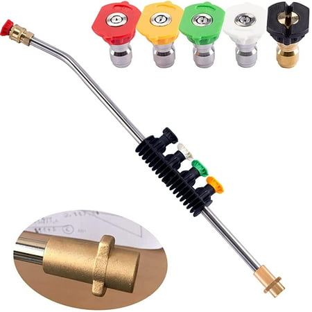 Bail Adjustable Spray Gun with 5 Spray Nozzles and Male Thread Adapter ...