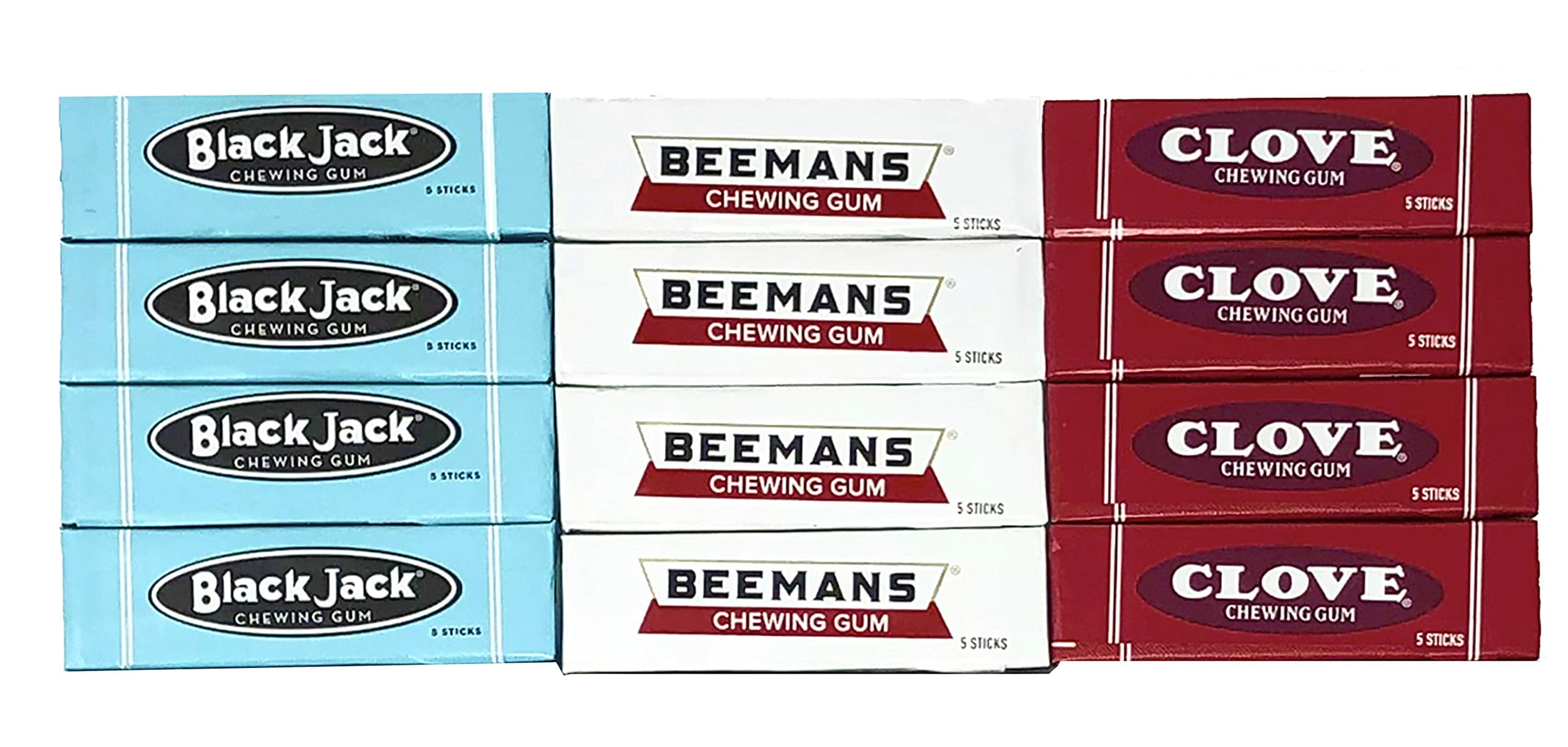 Retro Chewing Gum Pack - Black Jack, Beemans, and Clove Gum Variety ...