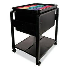 Zimtown Portable Rolling File Cart, Steel Folder Organizer with Wheels ...