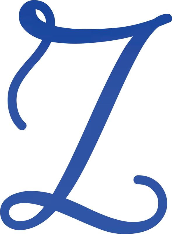 Decorative Acrylic Letter, Custom Blank Z Script, 8'' Tall Transparent ...