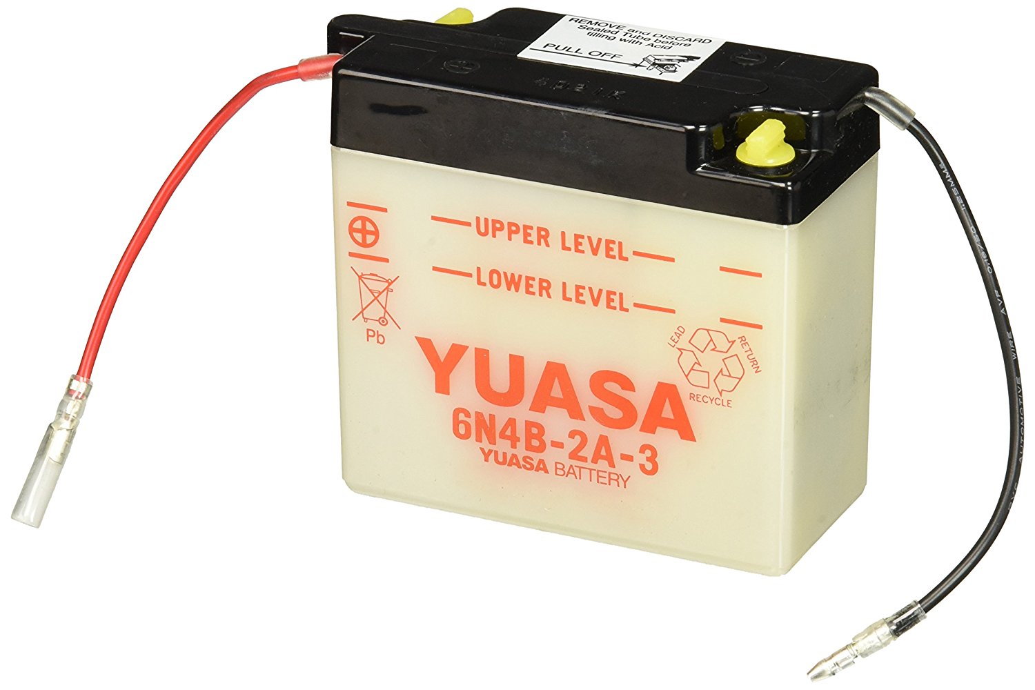 YUAM26B43 6N4B 2A 3 Battery 6 Volt 4 Amp hour Battery By Yuasa YUAM26B43 6N4B 2A 3 Battery 6 Volt 4 Amp hour Battery By Yuasa