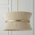 8 Light Pendant-Bleached Natural Rope/Patinaed Brass Finish Capital ...