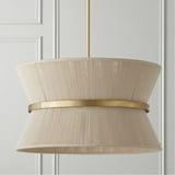 8 Light Pendant-Bleached Natural Rope/Patinaed Brass Finish Capital ...